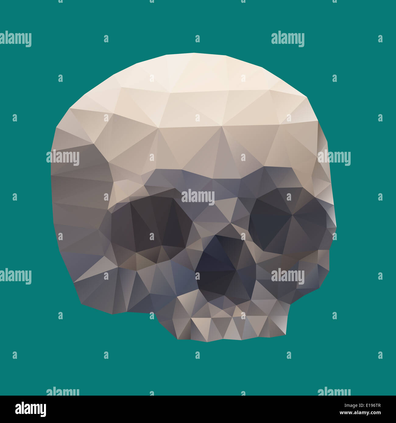 Human Skull in a Triangular Style Stock Photo - Alamy