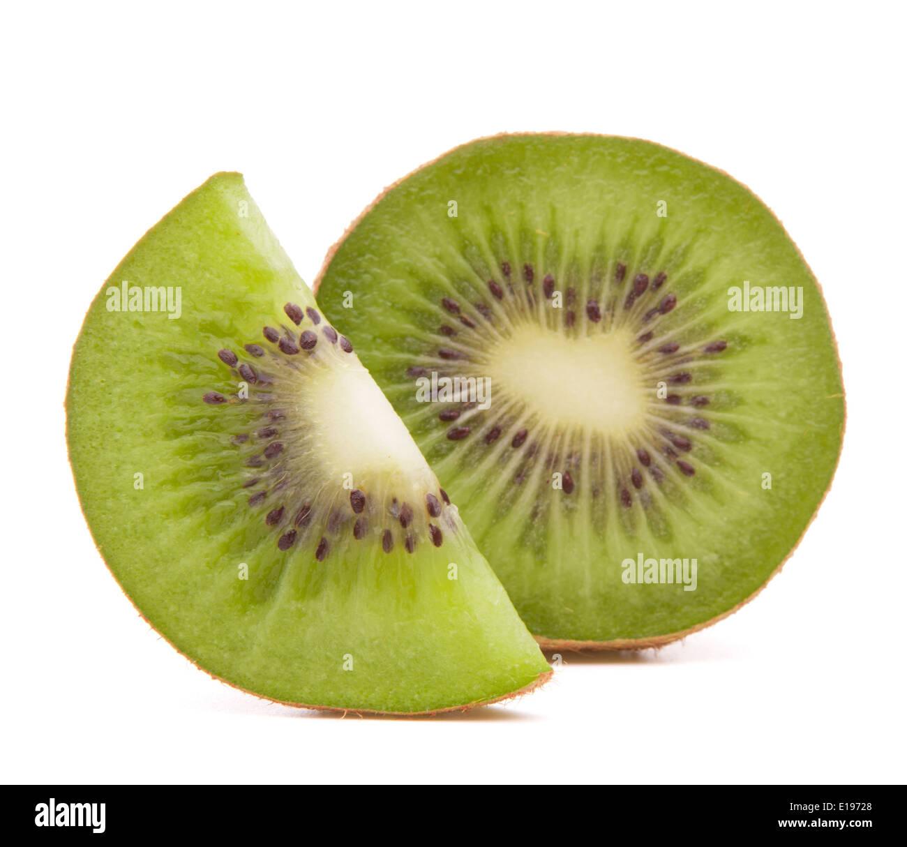 Sliced kiwi fruit segment isolated on white background cutout Stock ...