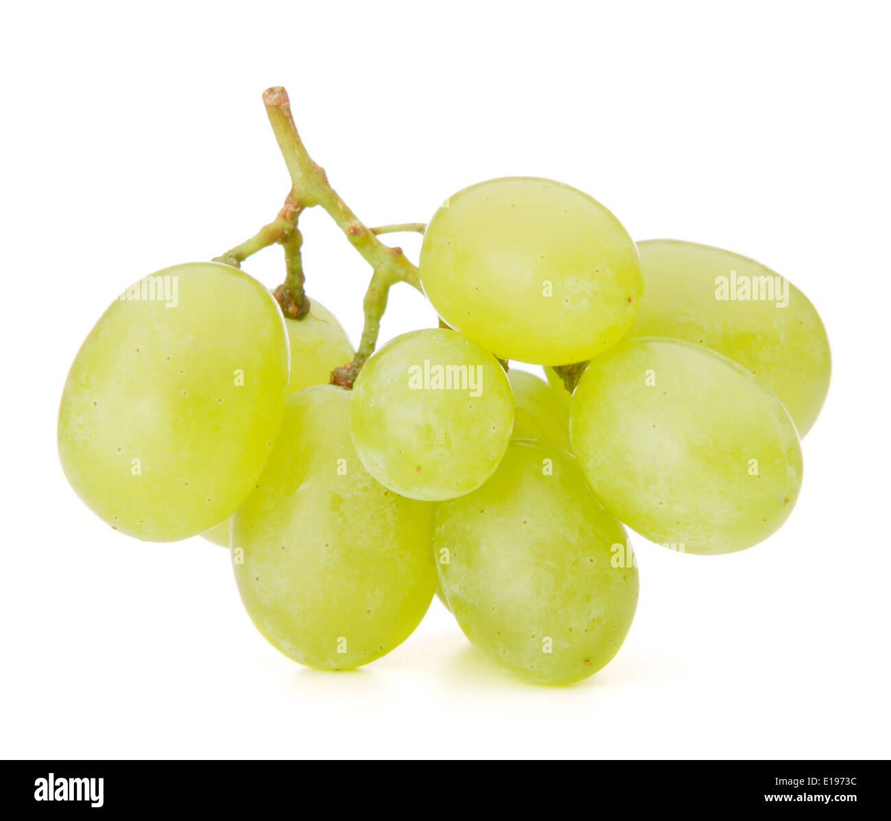 Green grape bunch isolated on white background cutout Stock Photo - Alamy