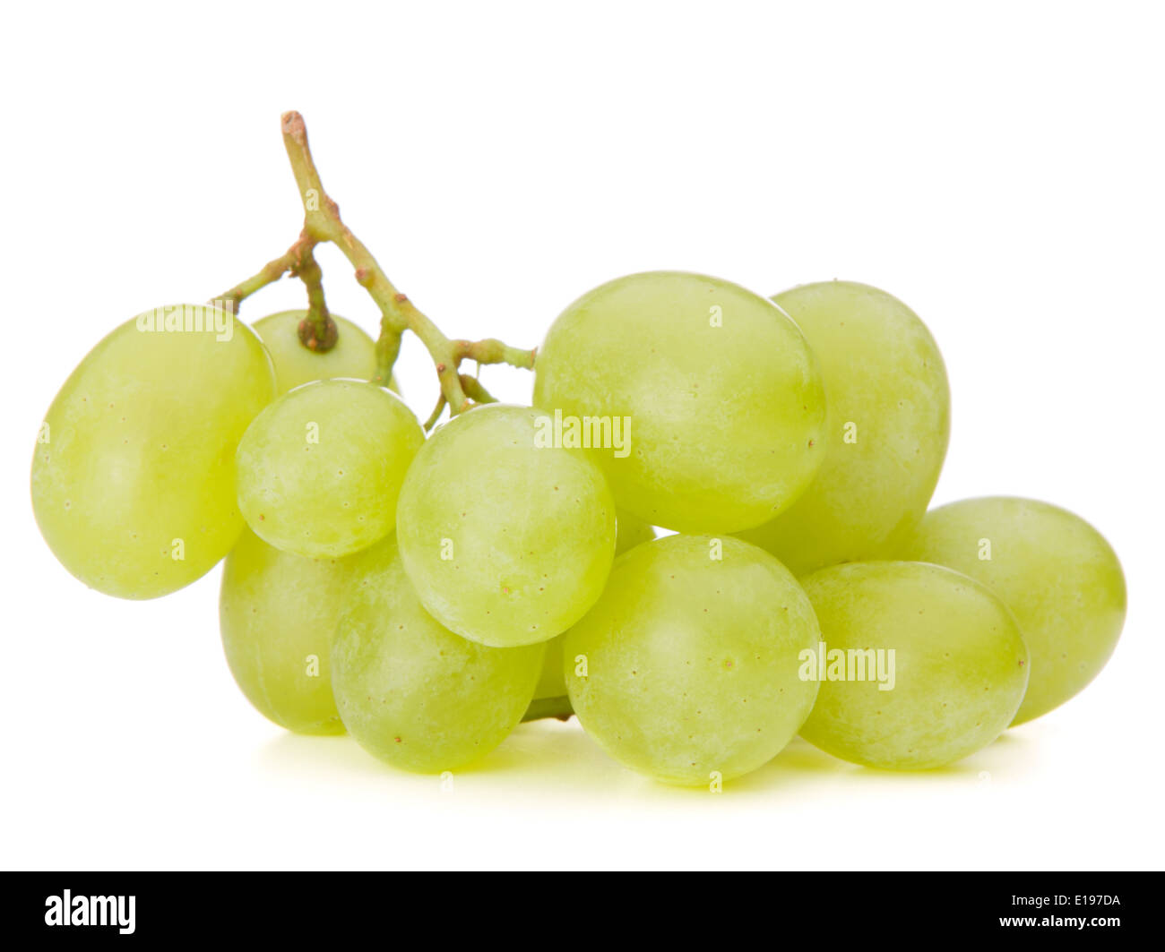 Green grape bunch isolated on white background cutout Stock Photo - Alamy