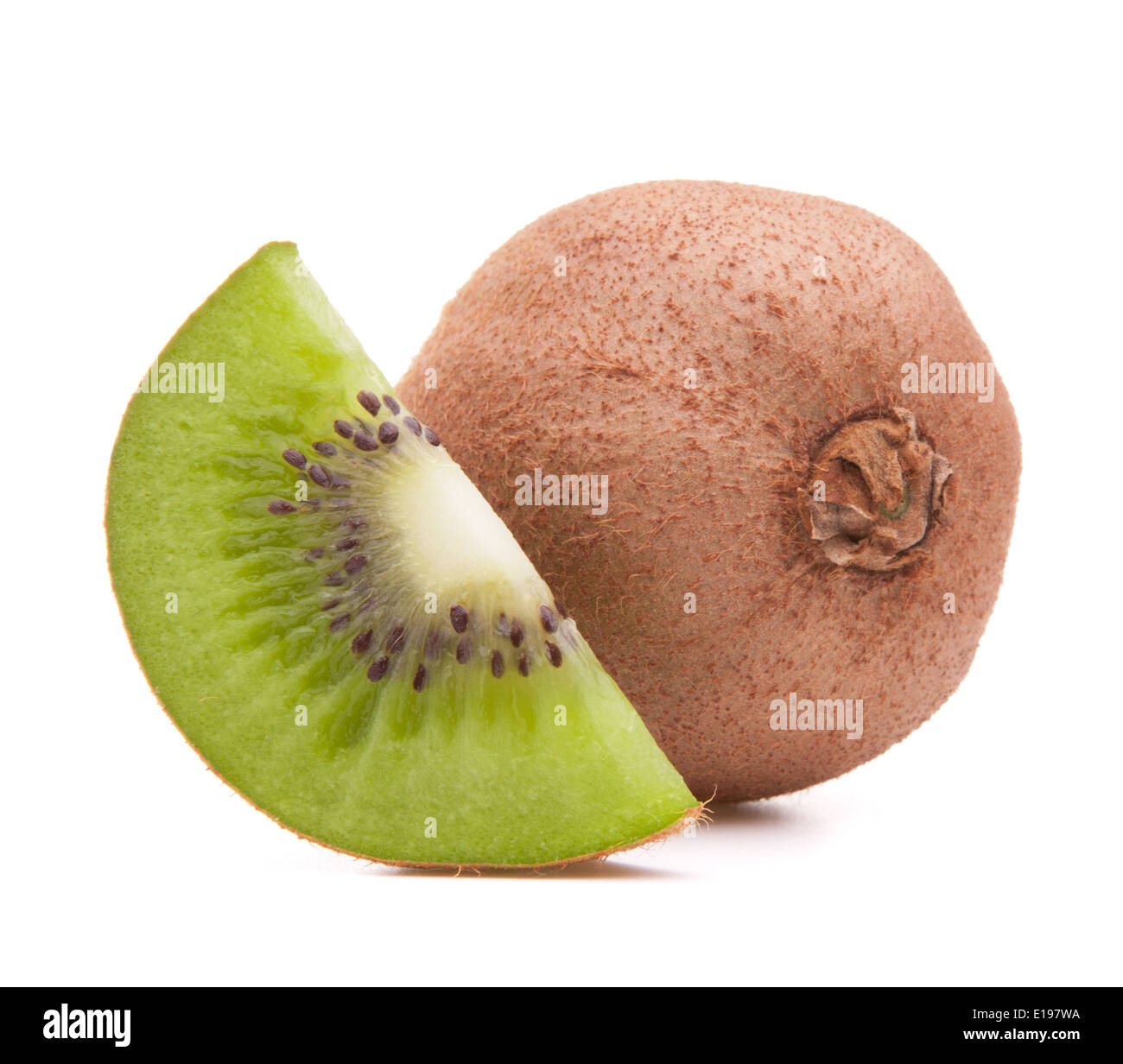 Sliced kiwi fruit segment isolated on white background cutout Stock ...