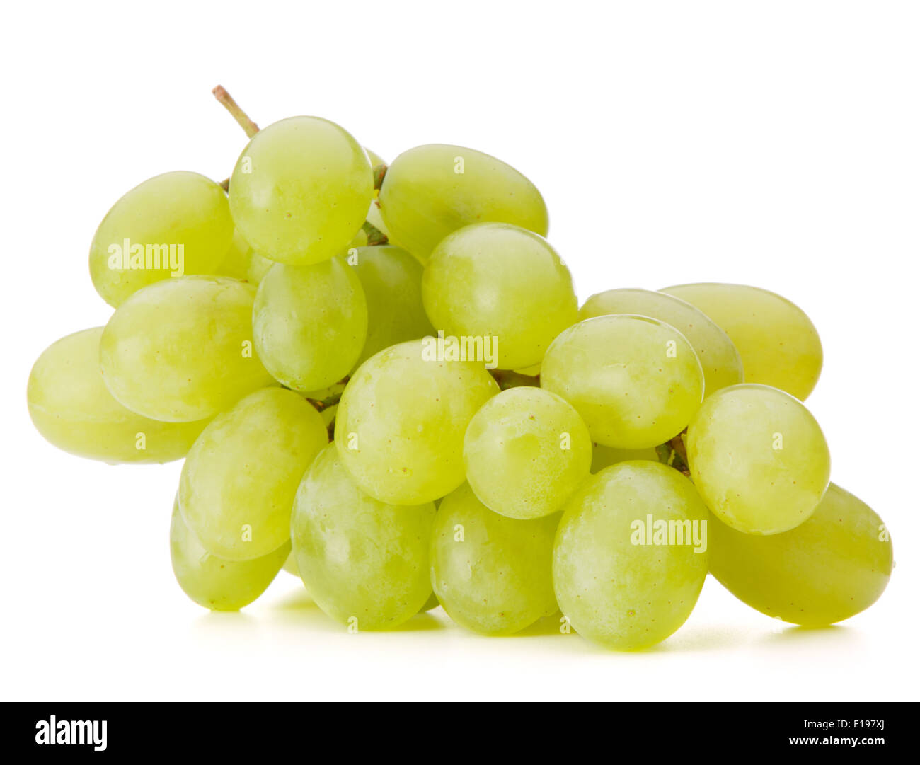 Green grape bunch isolated on white background cutout Stock Photo - Alamy