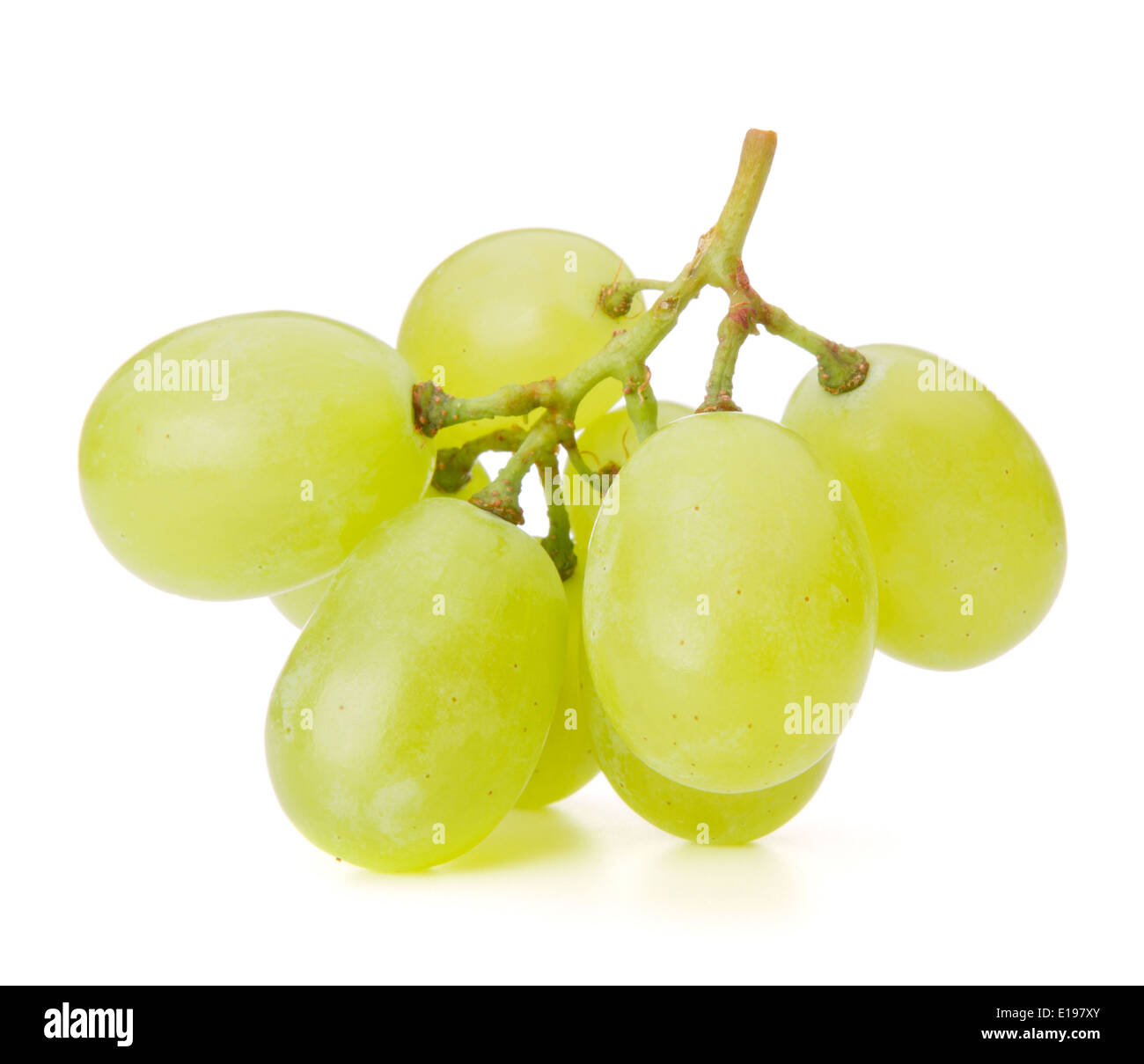 Green grape bunch isolated on white background cutout Stock Photo - Alamy