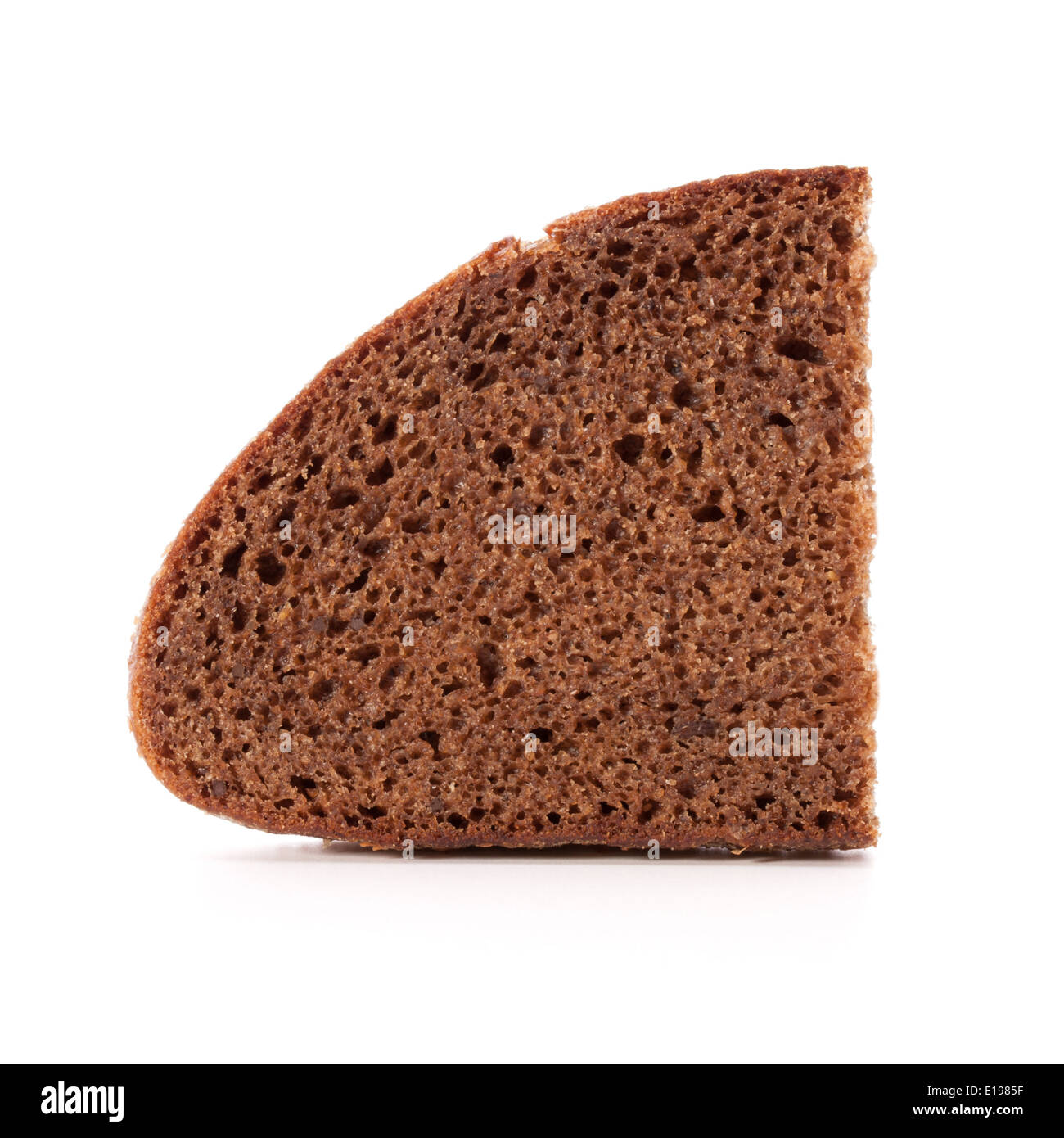 Slice of fresh rye bread isolated on white background cutout Stock ...