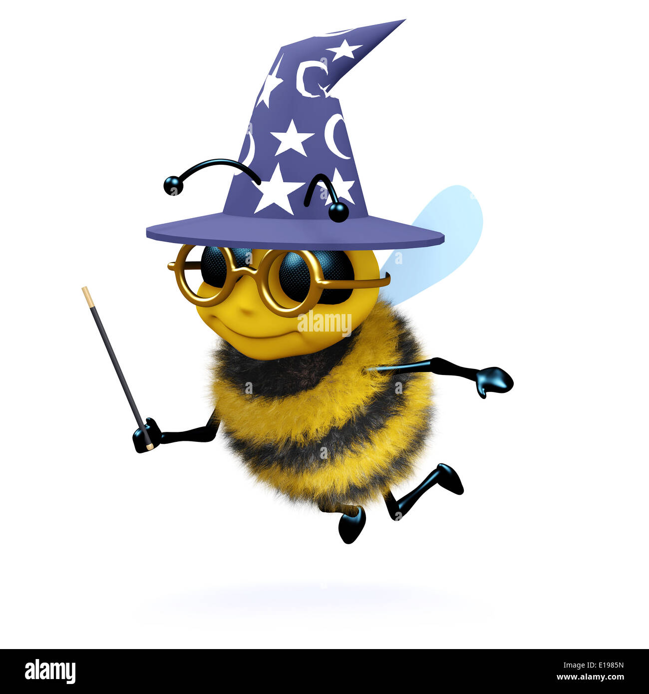 3d Honey bee has become a powerful wizard Stock Photo - Alamy