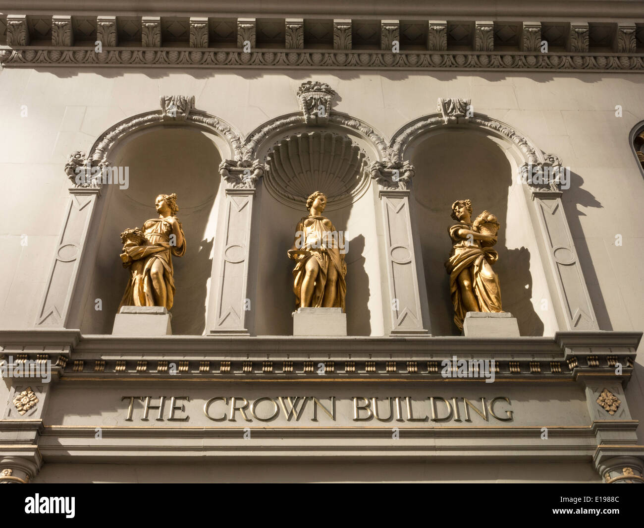 Architectural Detail on The Crown Building, NYC Stock Photo - Alamy
