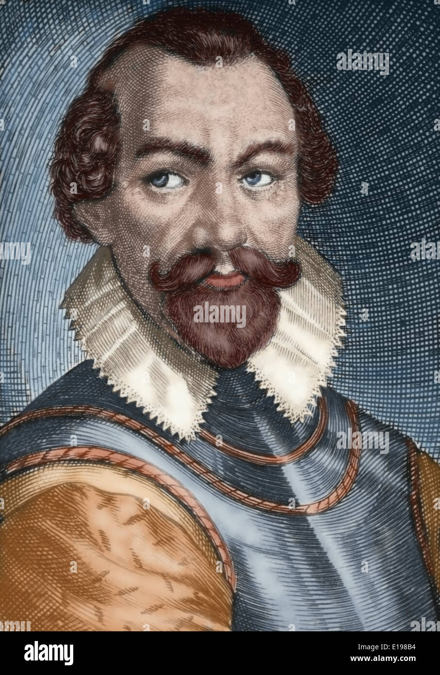 Sir Martin Frobisher (1535-1594). English seaman. Engraving. 19th ...