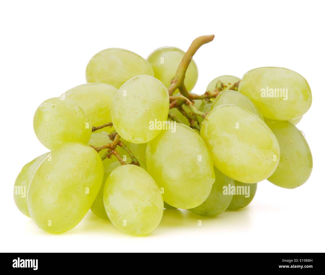 Green grape bunch isolated on white background cutout Stock Photo - Alamy