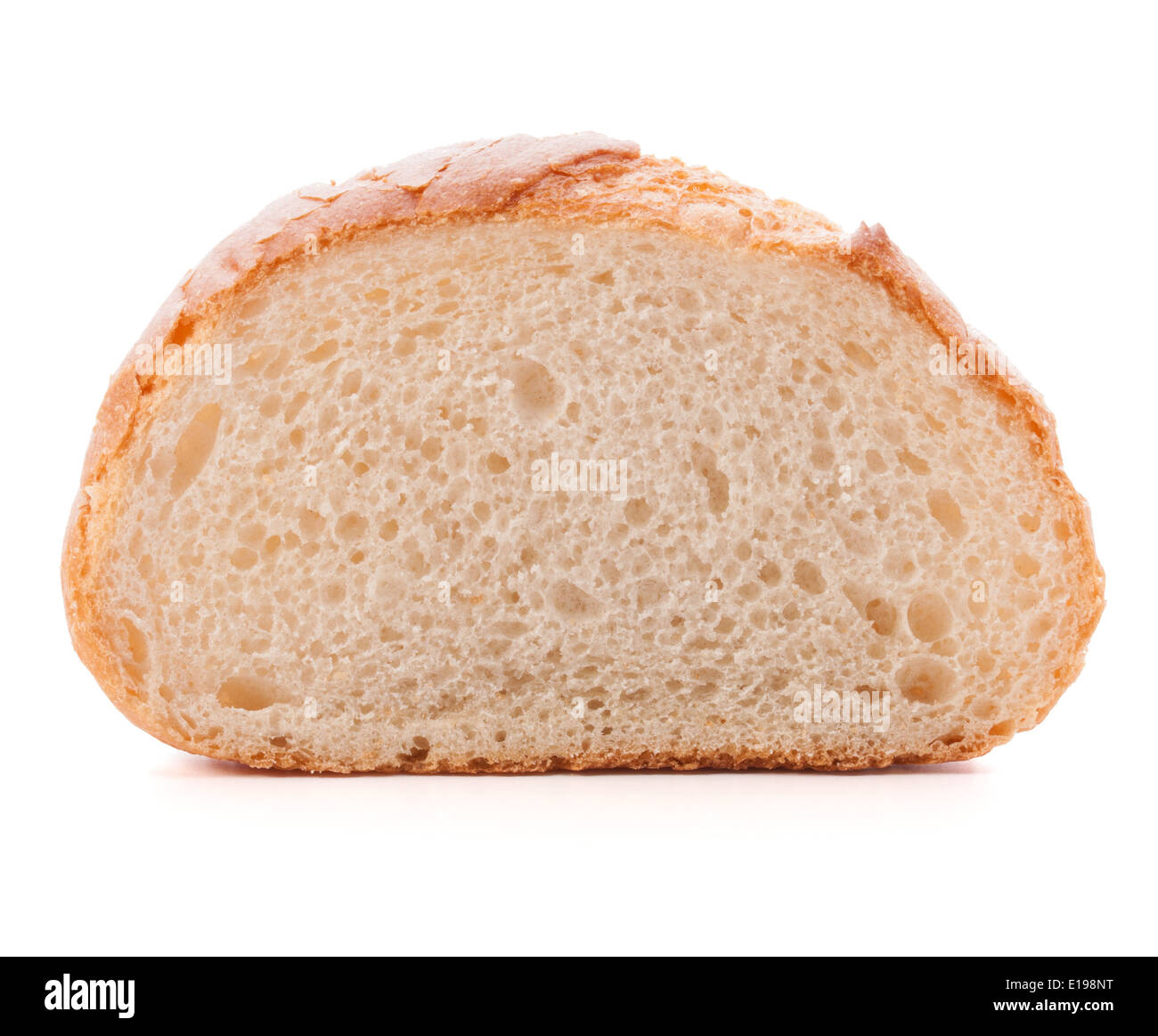 Hunk or slice of fresh white bread isolated on white background cutout ...