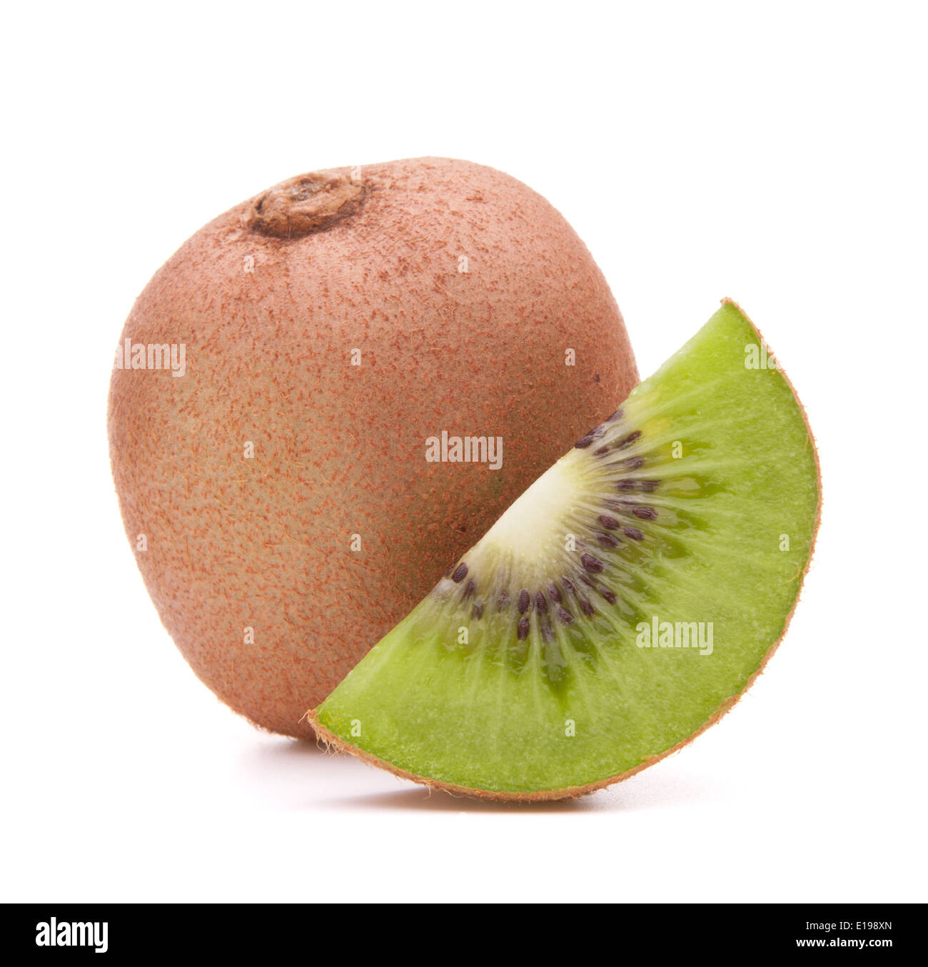 Sliced kiwi fruit segment isolated on white background cutout Stock ...