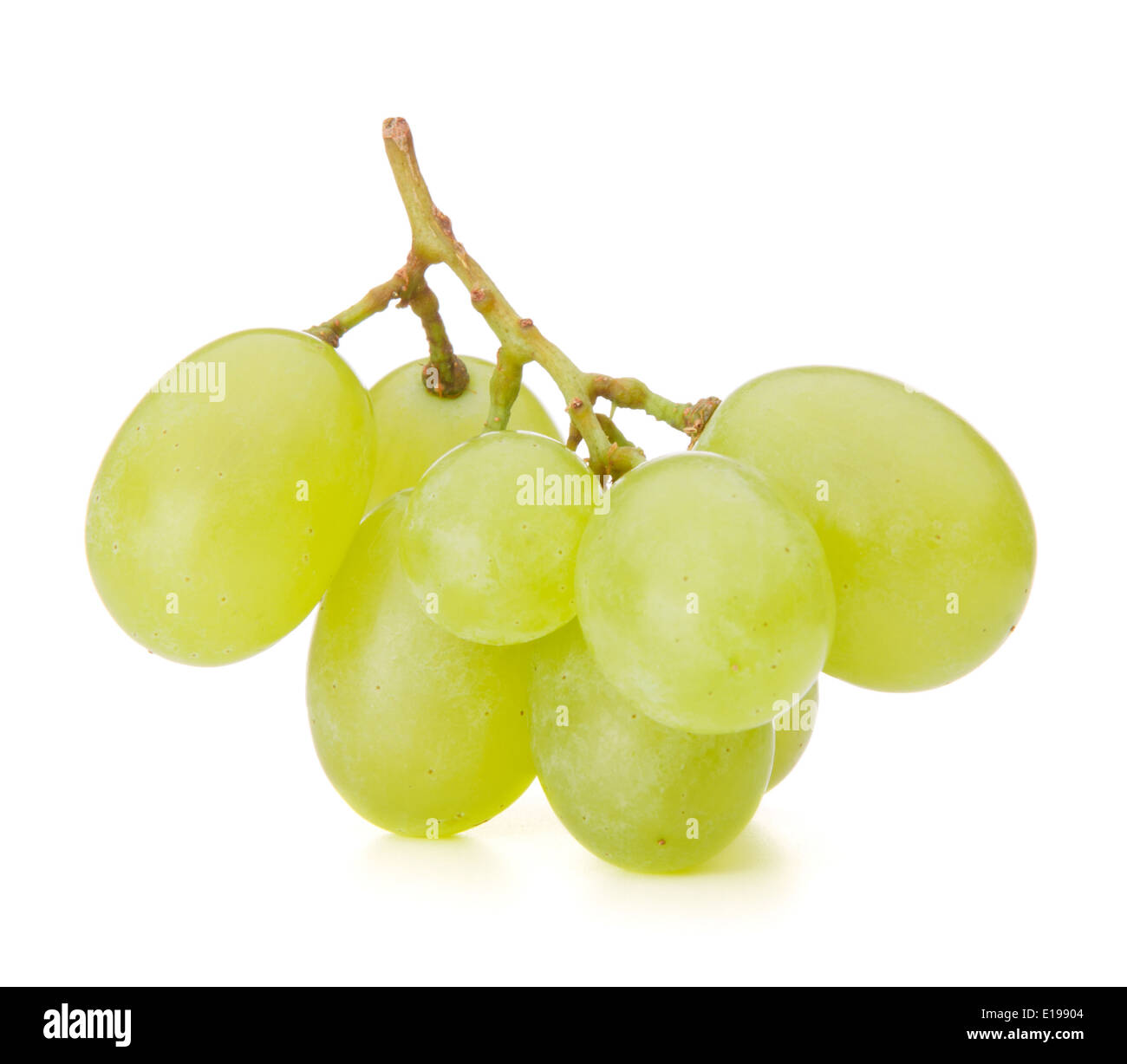 Green grape bunch isolated on white background cutout Stock Photo - Alamy