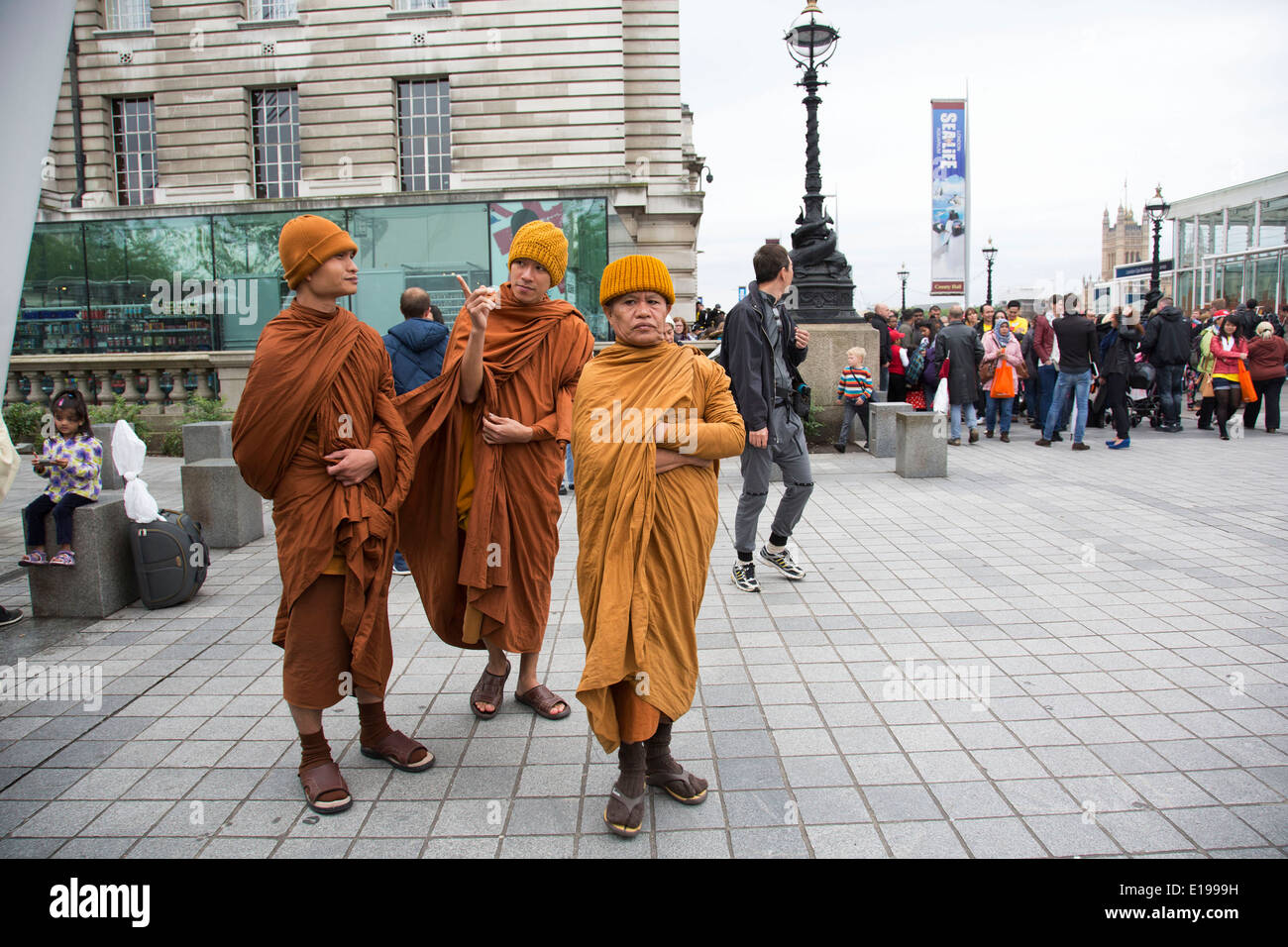 Tibetan monks visiting the Southbank. The South Bank is a significant ...