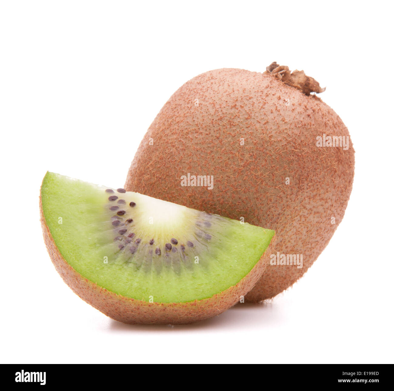 Sliced kiwi fruit segment isolated on white background cutout Stock ...
