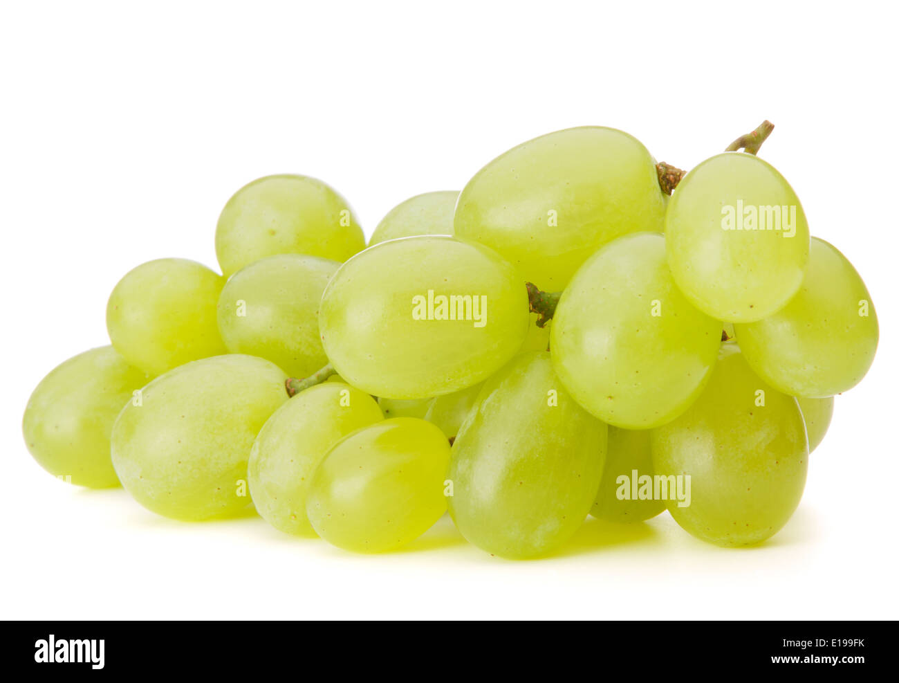 Green grape bunch isolated on white background cutout Stock Photo - Alamy