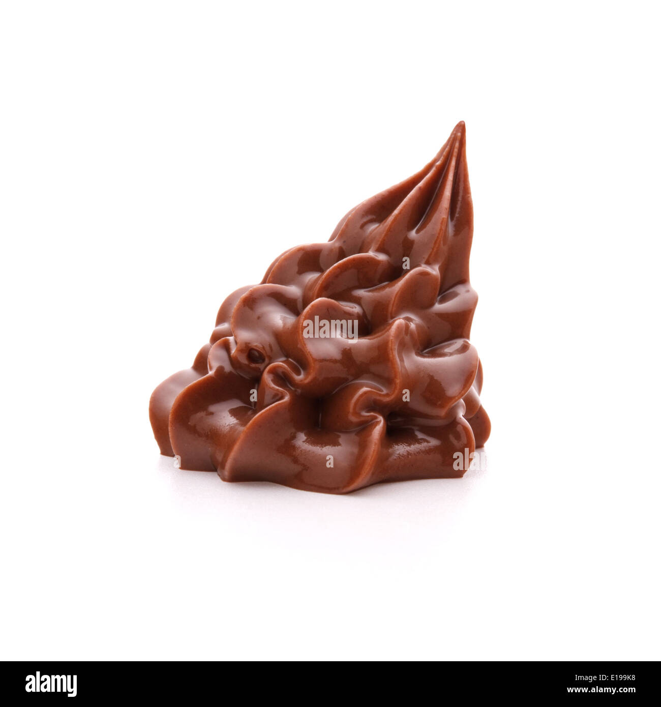 Chocolate cream swirl isolated on white background cutout Stock Photo ...