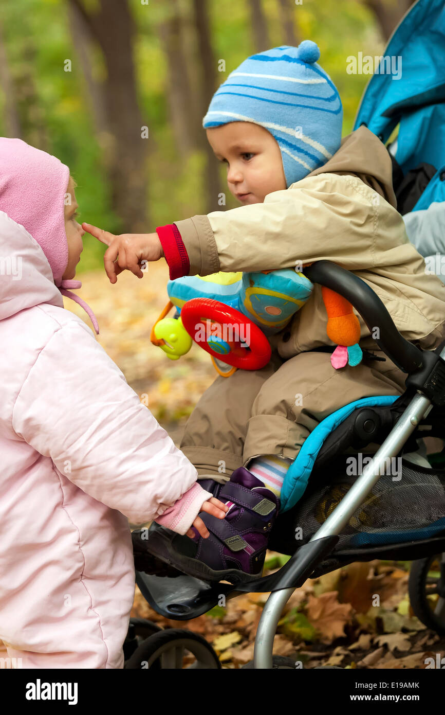 Two happy children adorable baby hi-res stock photography and images ...