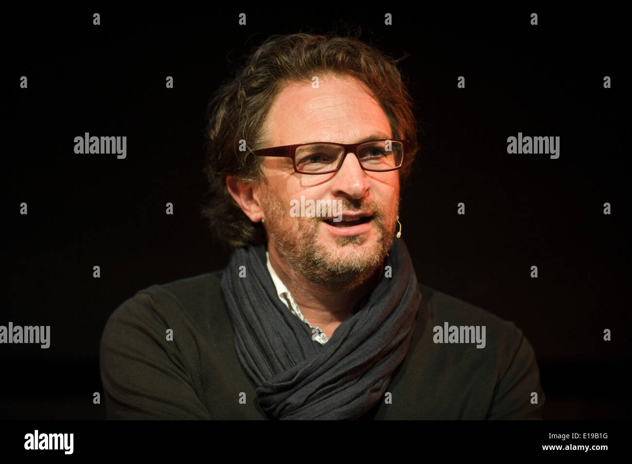 Marcus Sedgwick children's author & illustrator speaking at Hay ...