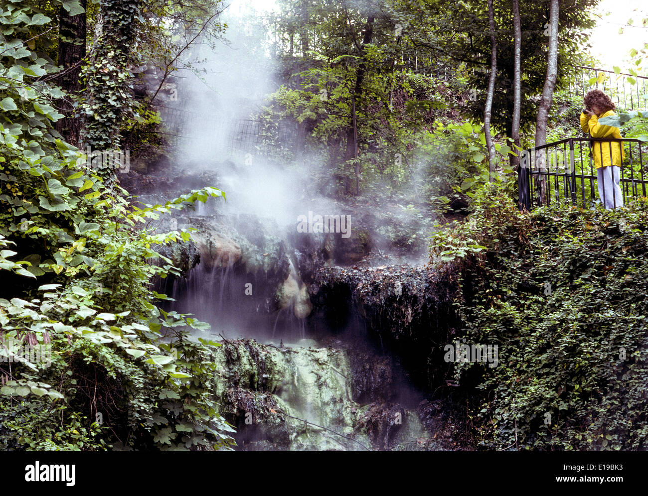 Faults in the earth release therapeutic geothermal water and its steam ...