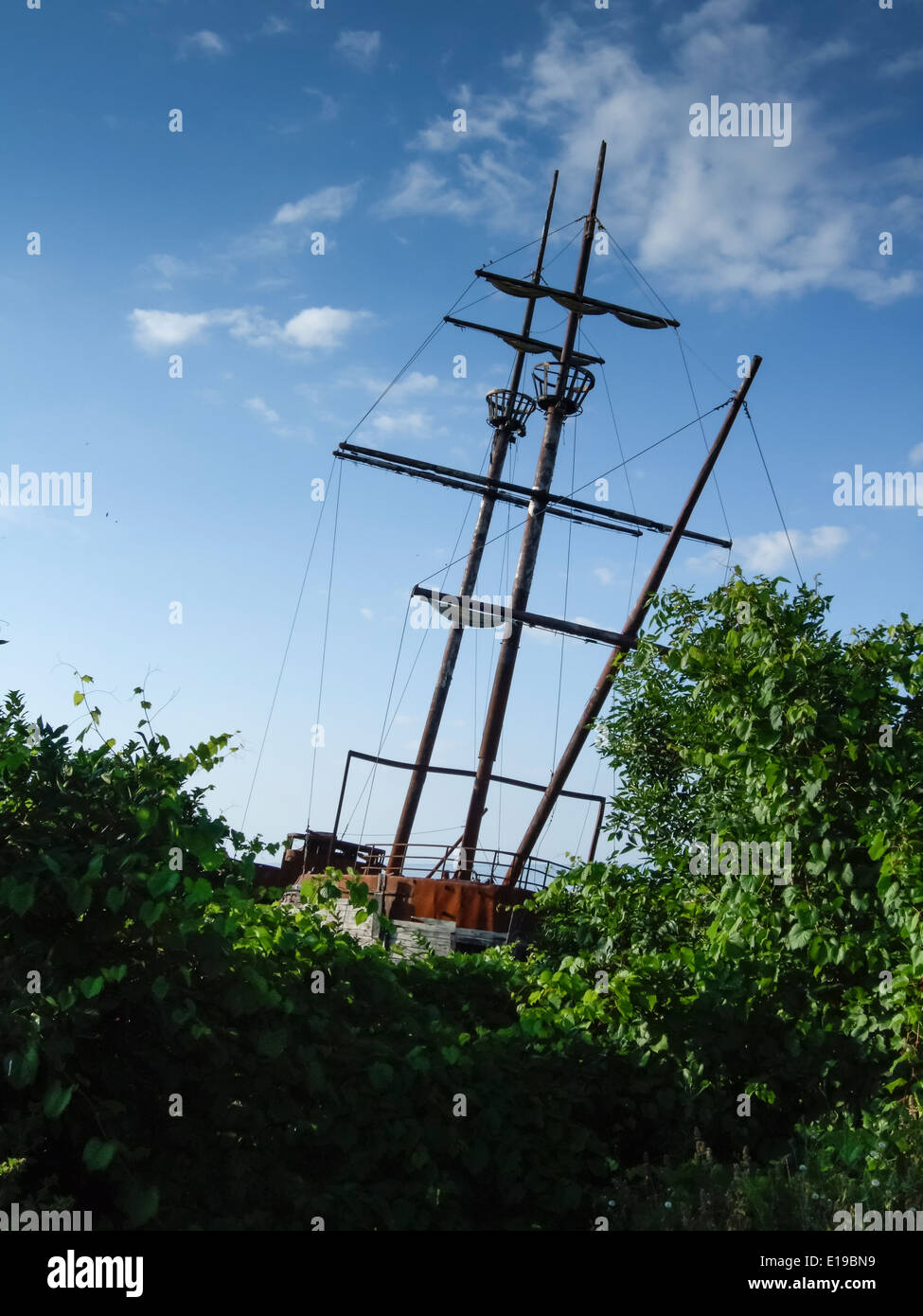 Replica of Grande Hermine ship, River St Lawrence, Ontario, Canada ...