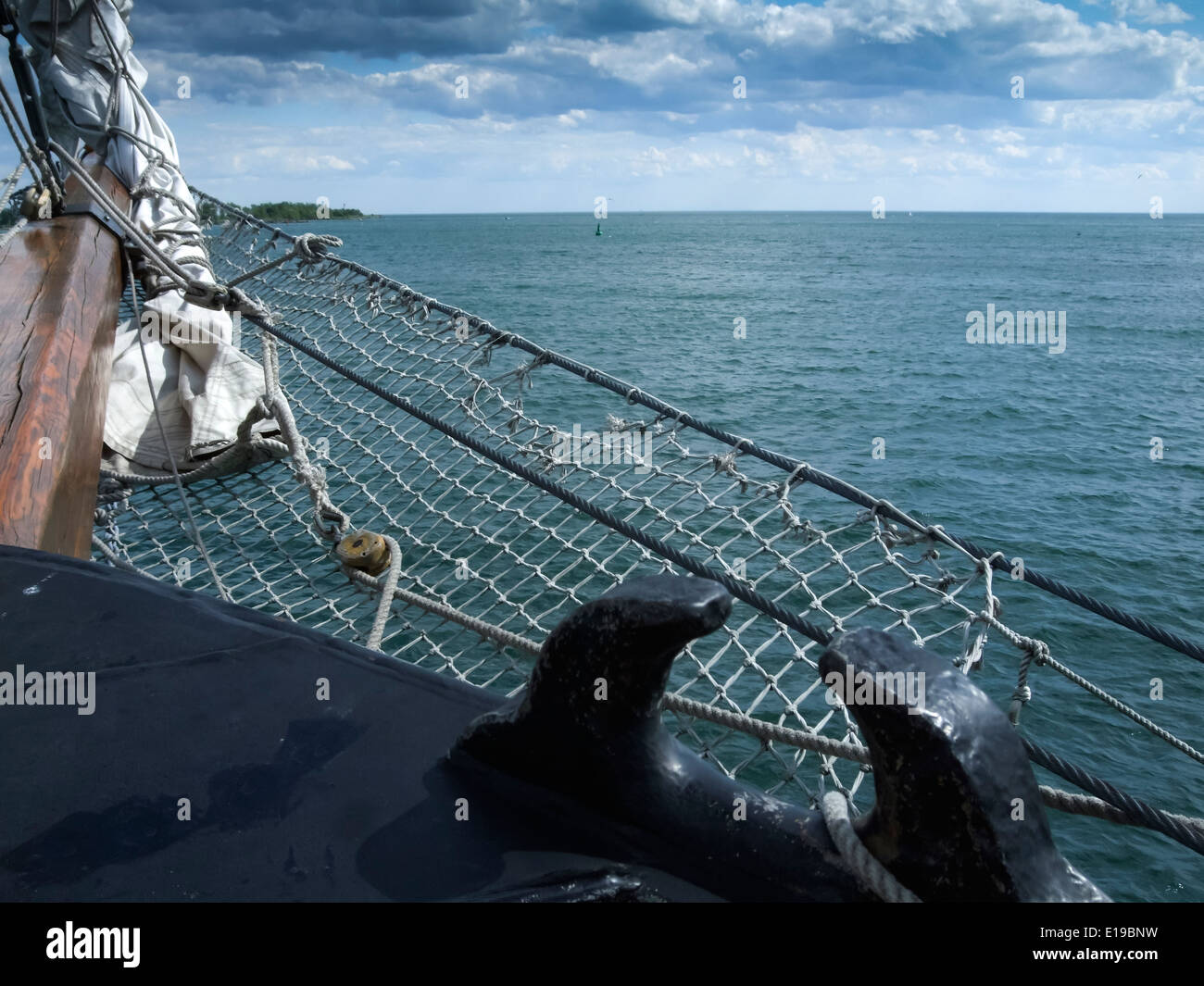 Sea viewed through a sailboat Stock Photo - Alamy