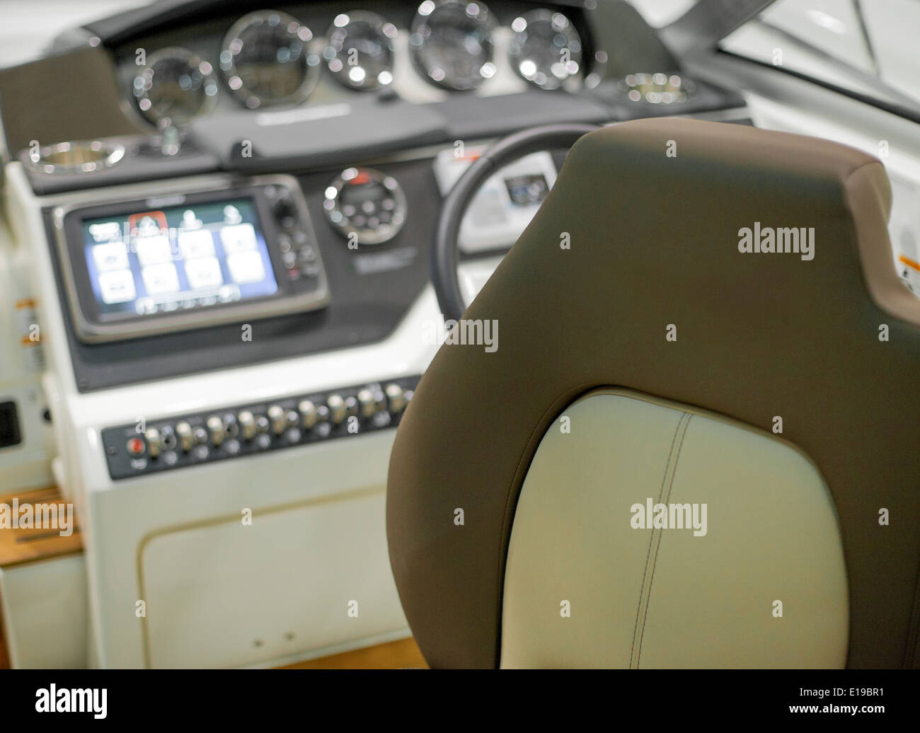 Interiors of a speedboat Stock Photo - Alamy