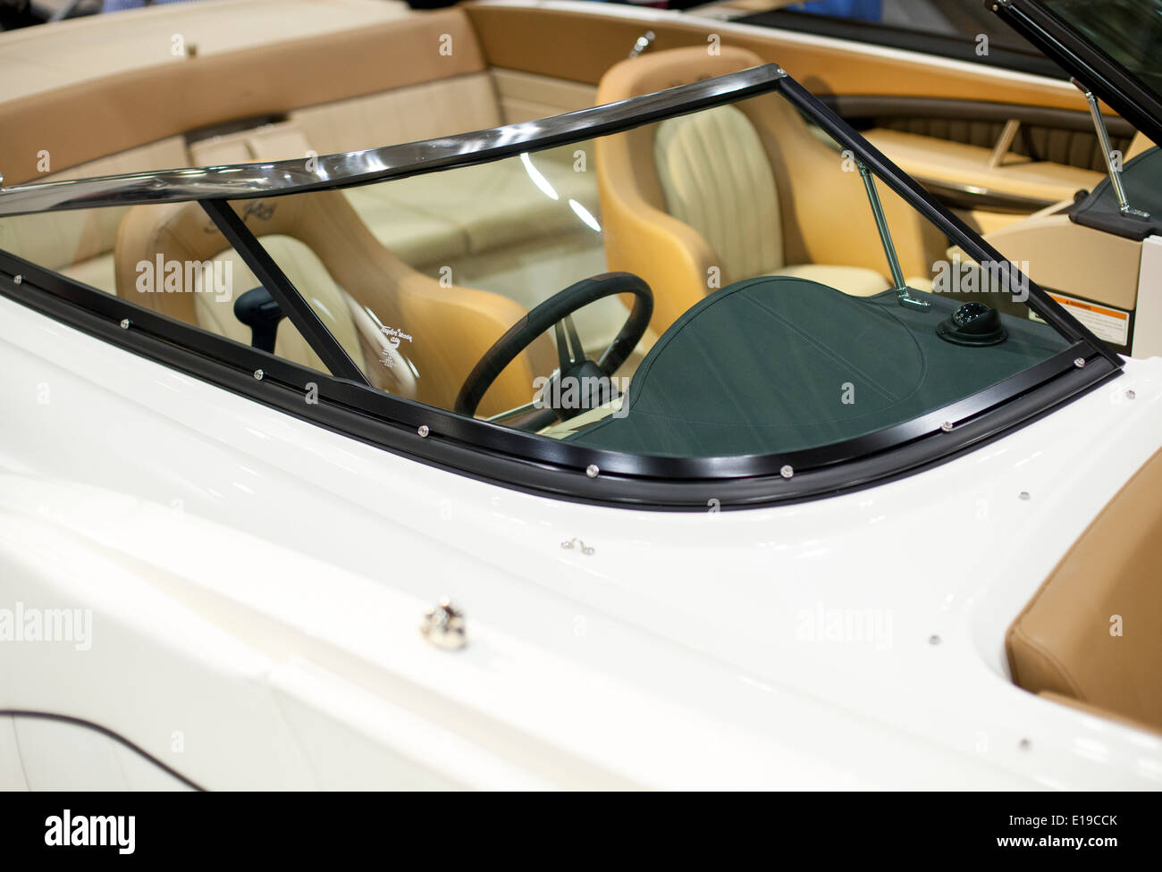 Interiors of a speedboat Stock Photo - Alamy