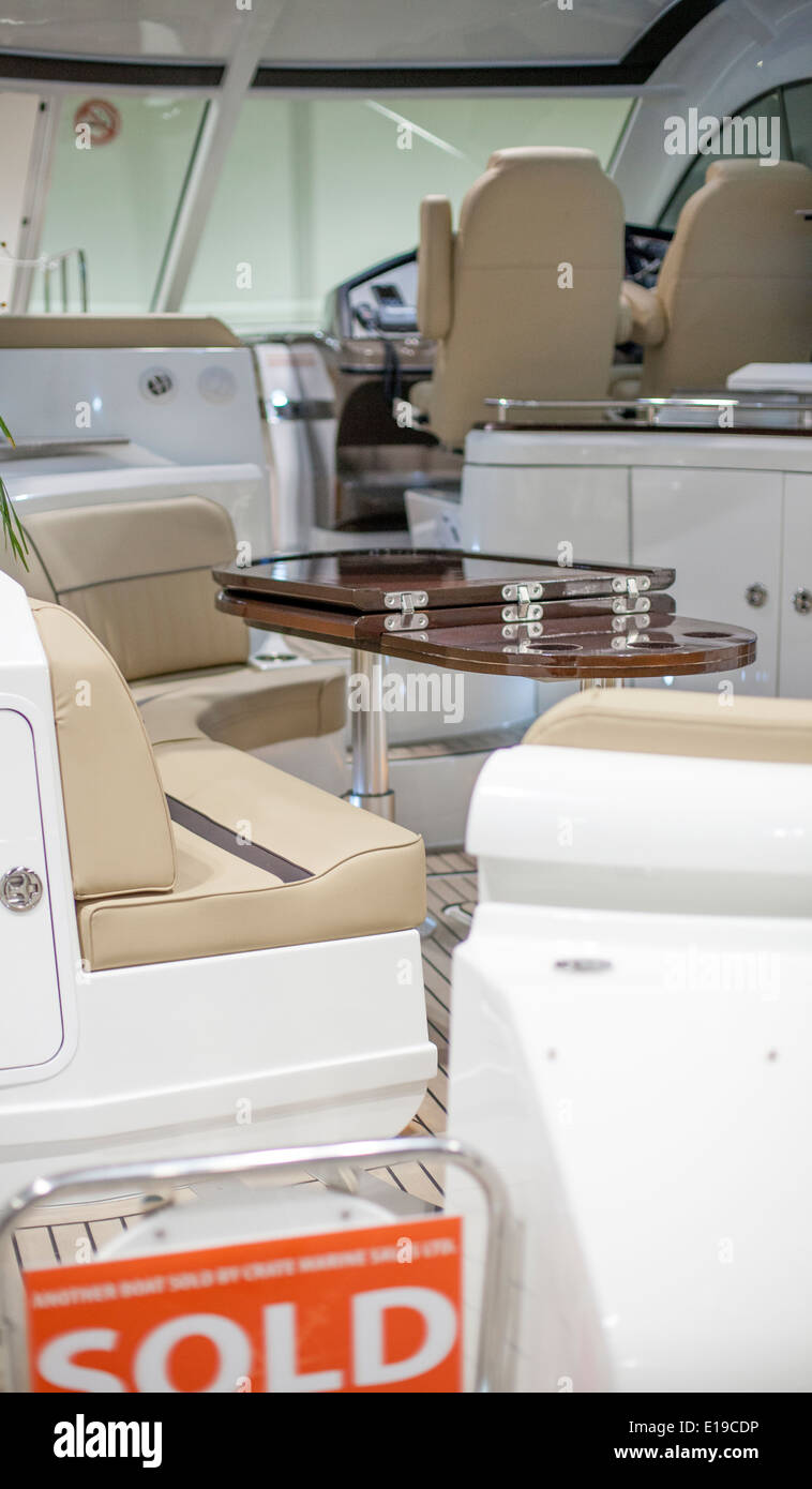 Interiors of a speedboat Stock Photo - Alamy