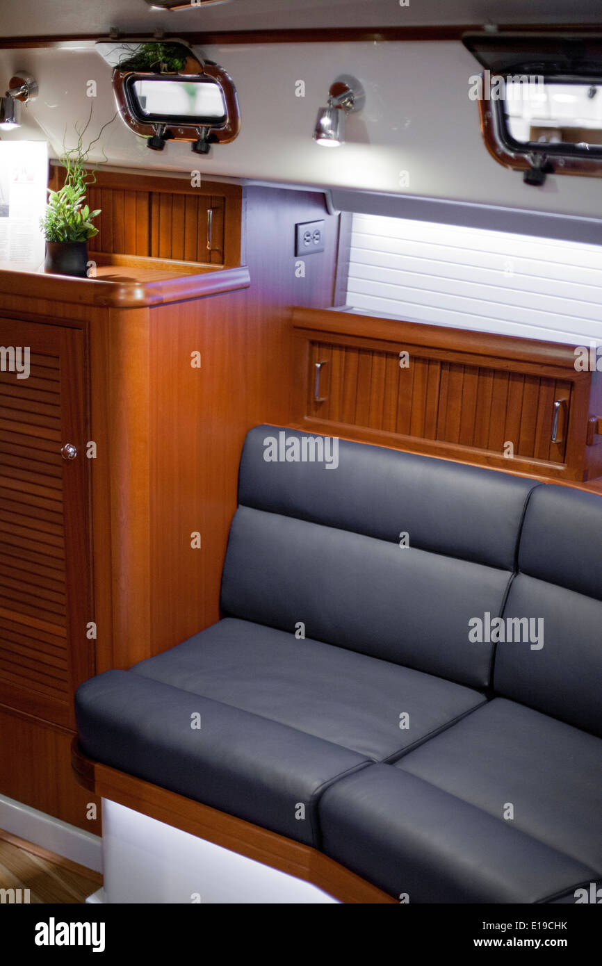 Interiors of a speedboat Stock Photo - Alamy