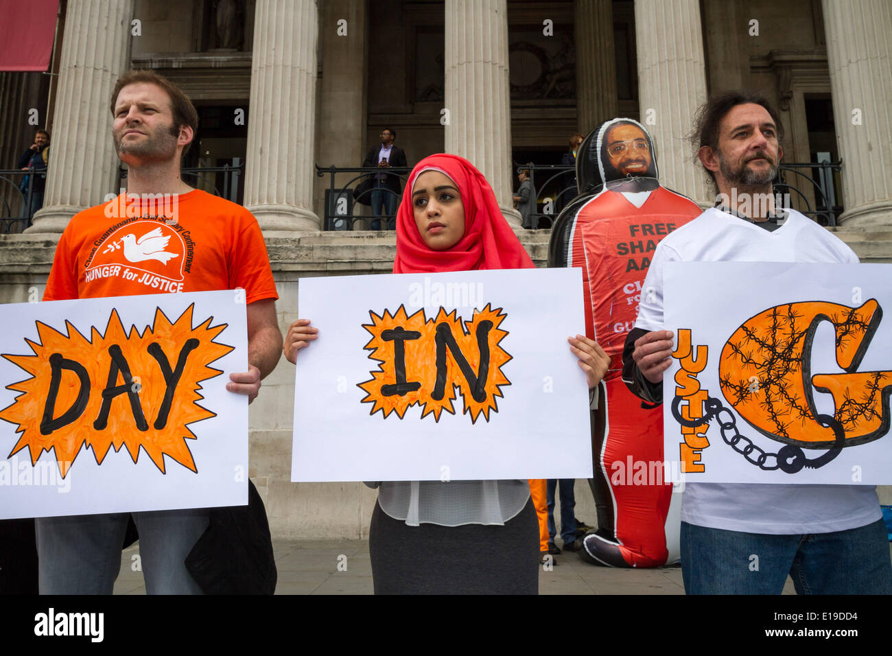 London: ‘Not Another Day’ in Guantánamo Prison Protest in Trafalgar ...