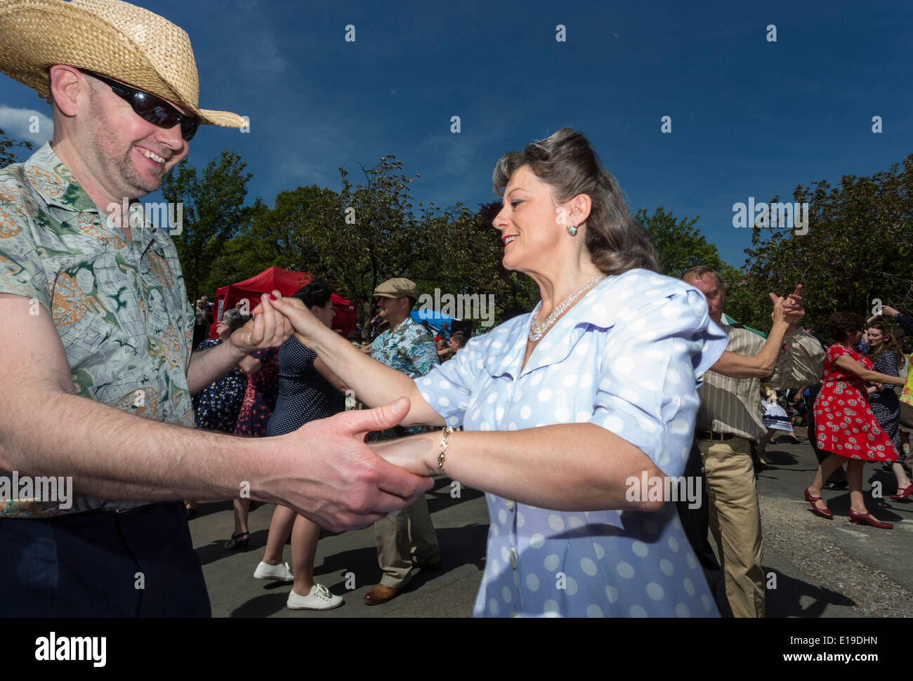 Haworth 1940s weekend, an annual event in which people dress up in ...