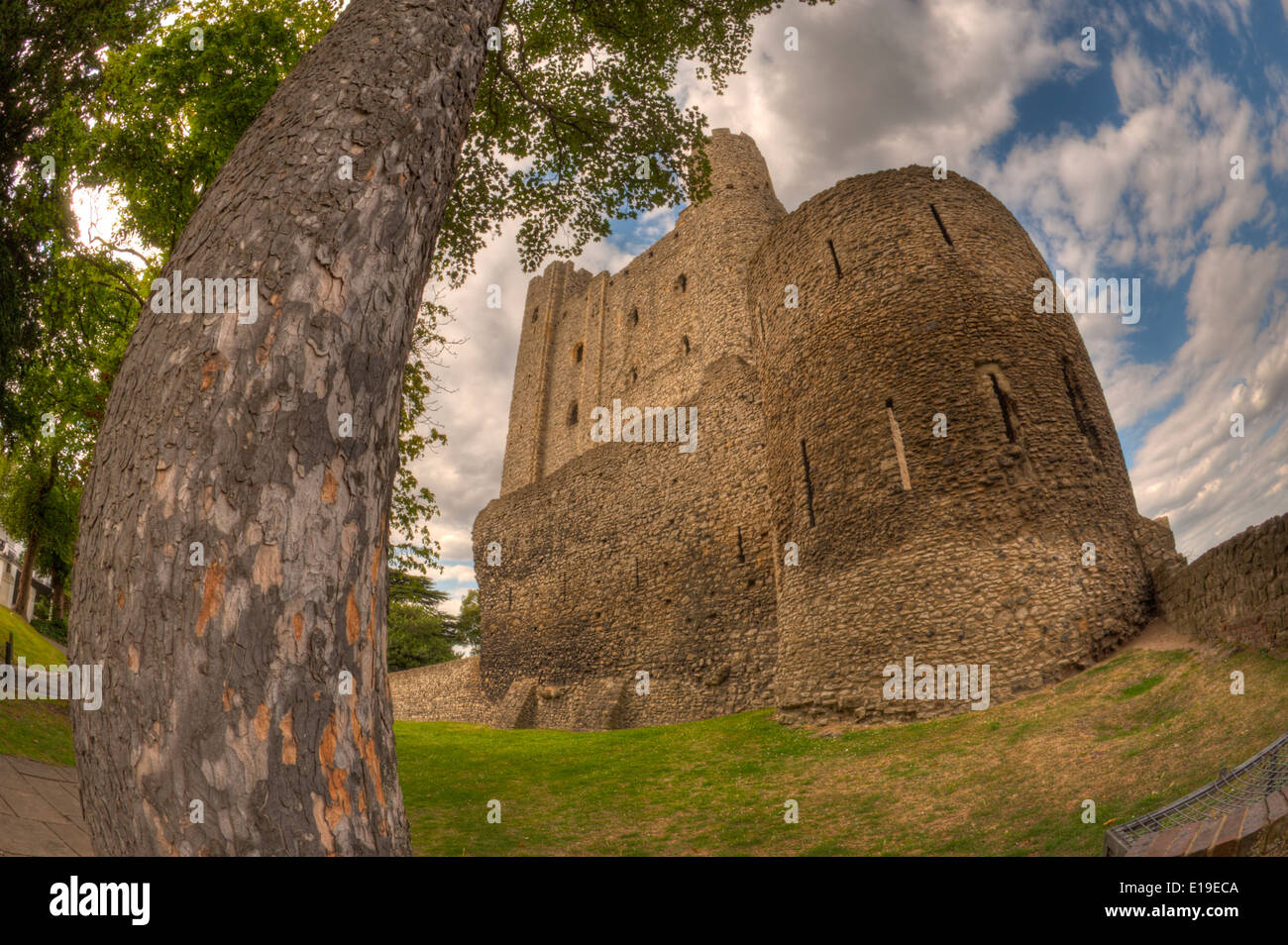 Rochester castle rebuilt tower hi-res stock photography and images - Alamy