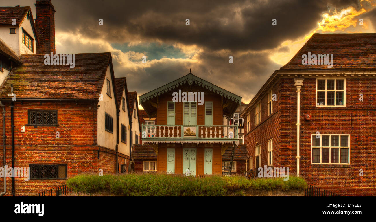 Charles Dickens Swiss chalet in Rochester Kent Stock Photo - Alamy