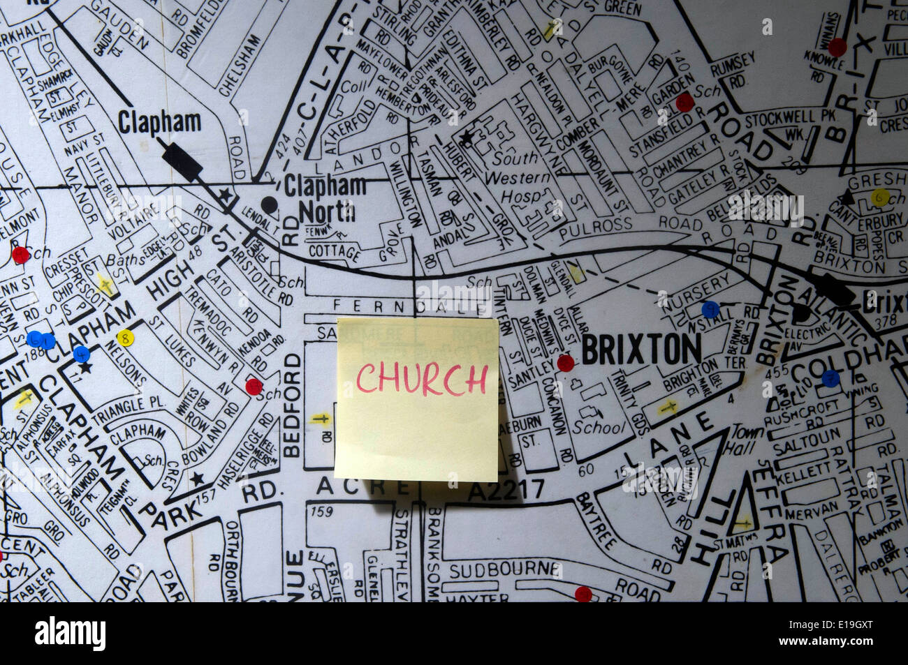 Brixton london map hi-res stock photography and images - Alamy