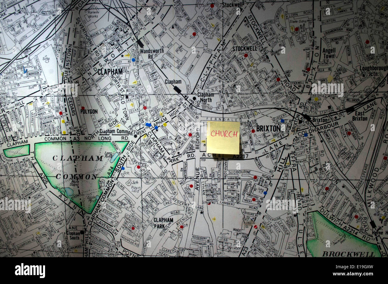 Brixton london map hi-res stock photography and images - Alamy