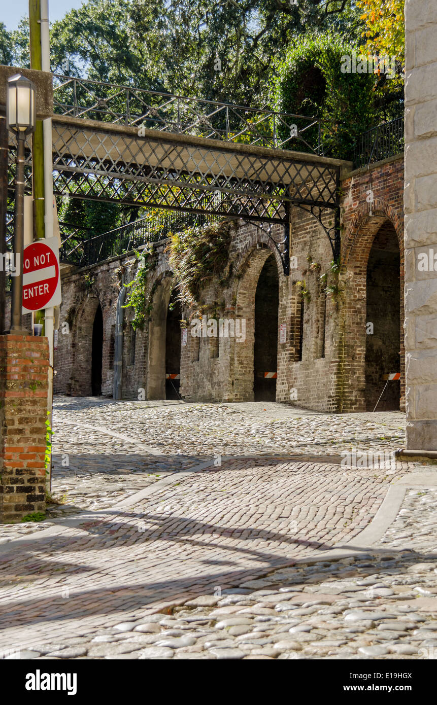 Cobblestone Streets in Southern United States City Stock Photo - Alamy