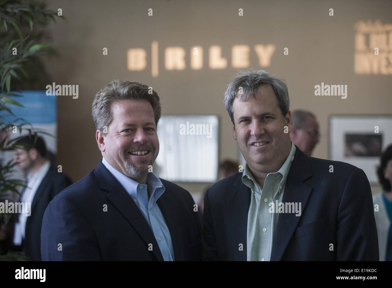 Los Angeles, California, USA. 21st May, 2014. Bryant Riley, right ...