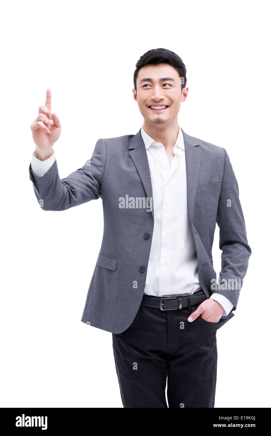 Chinese businessman raising hands hi-res stock photography and images ...