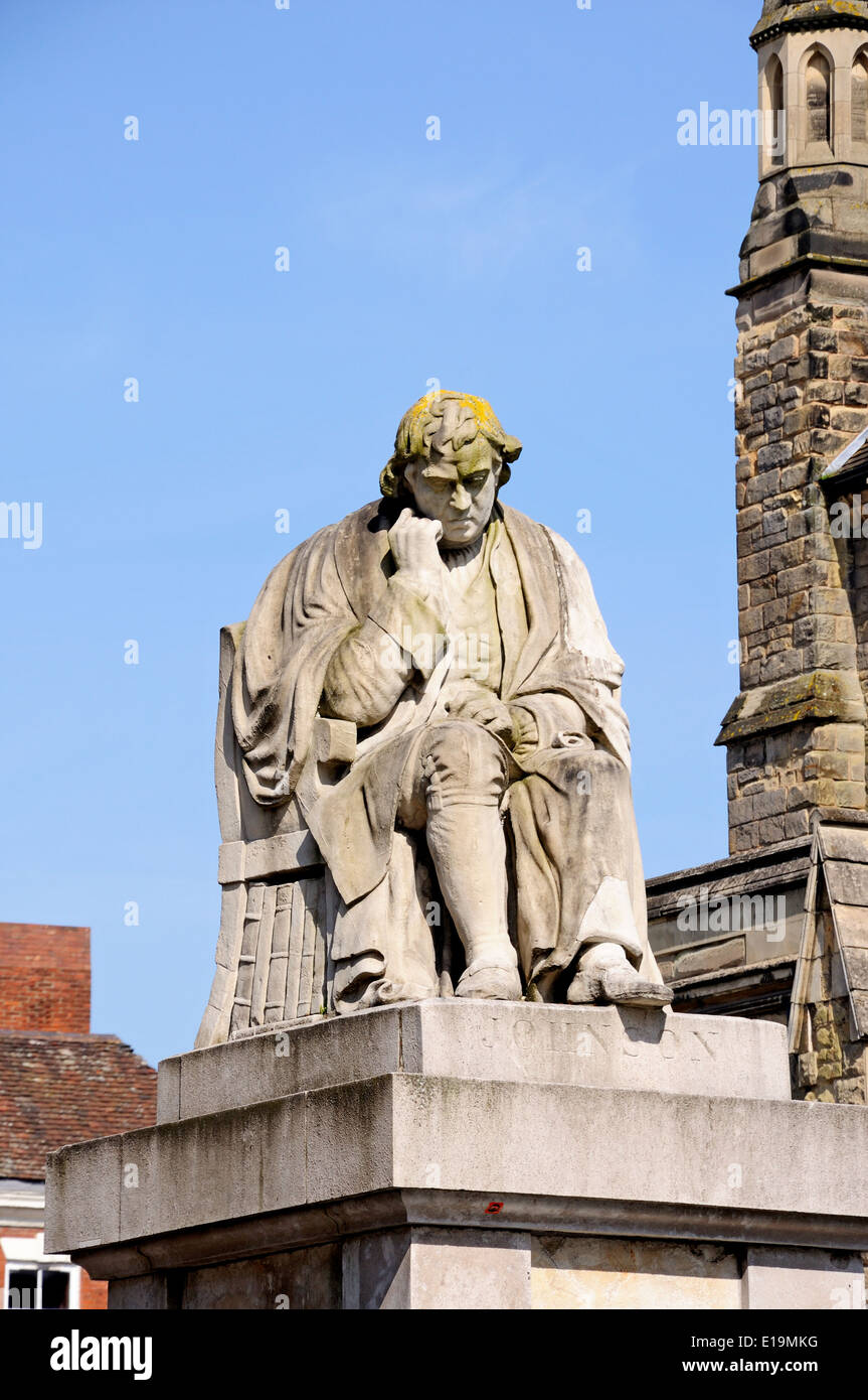 Statue of Dr Johnson in the Market Place, Lichfield, Staffordshire ...