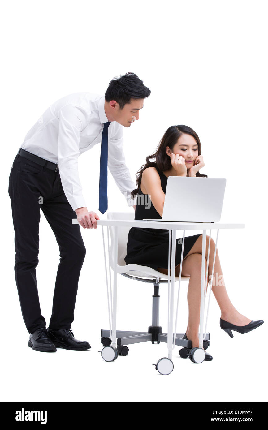 Office workers getting stuck with difficulties Stock Photo - Alamy