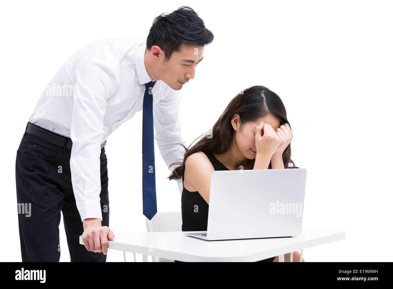 Office workers getting stuck with difficulties Stock Photo - Alamy