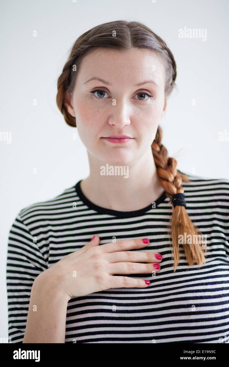Pigtail woman hi-res stock photography and images - Alamy