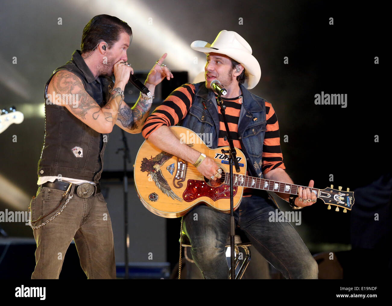 Monte Carlo, Monaco. 27th May, 2014. Singers of German band The ...