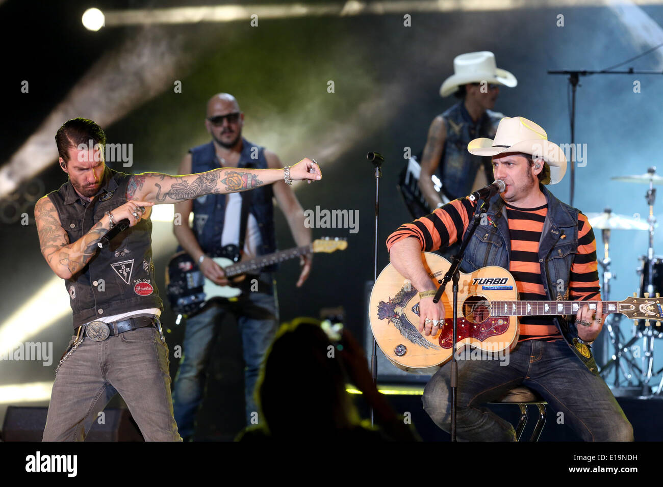 Monte Carlo, Monaco. 27th May, 2014. Singers of German band The ...