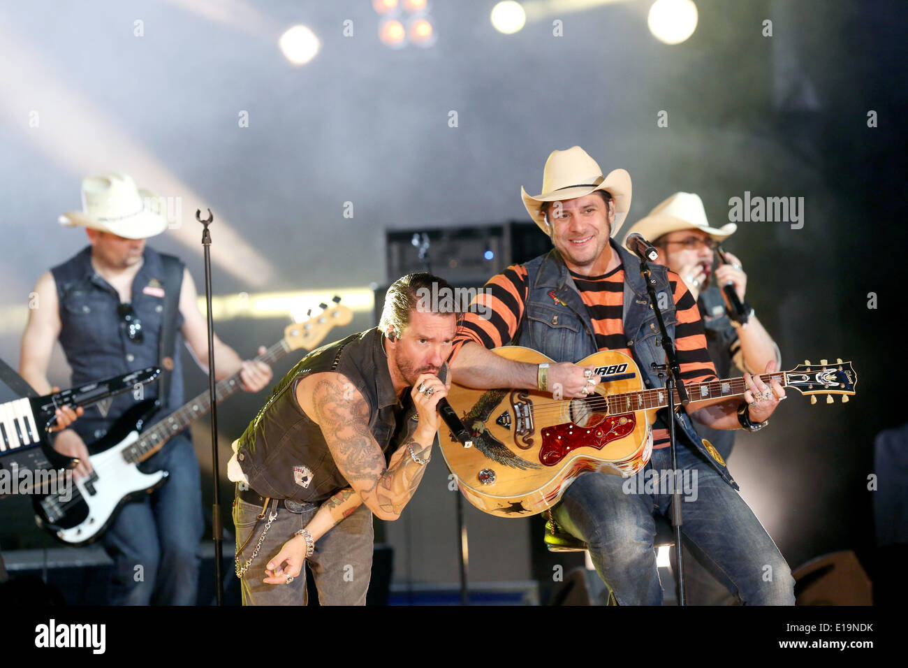Monte Carlo, Monaco. 27th May, 2014. Singers of German band The ...