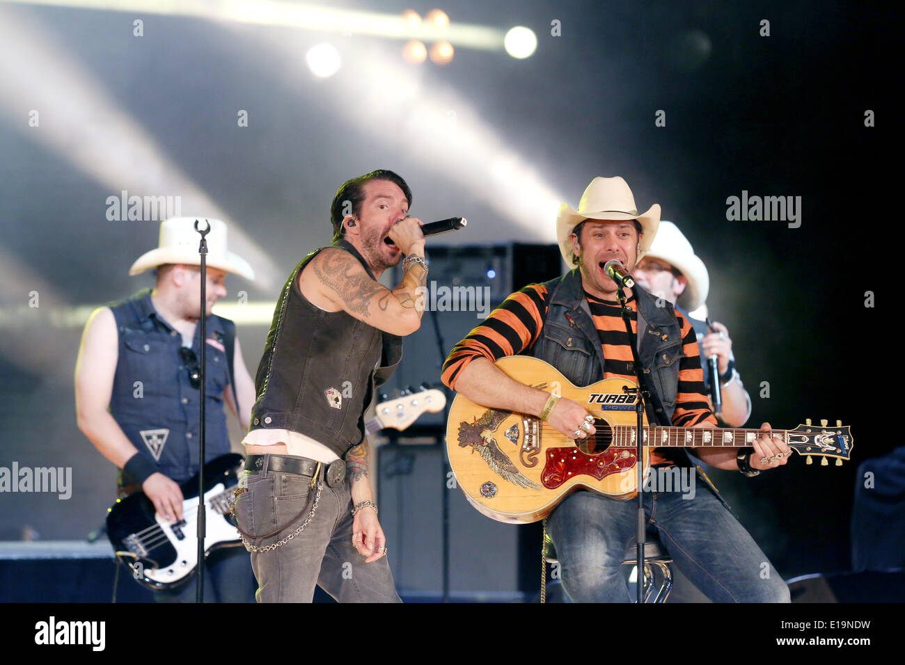 Monte Carlo, Monaco. 27th May, 2014. Singers of German band The ...
