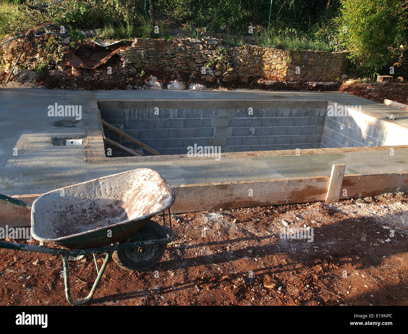 A Swimming Pool under construction Stock Photo - Alamy