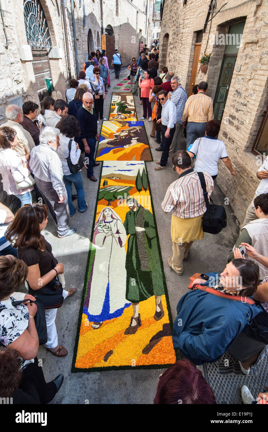 Infiorata event which is held on the occasion of Corpus Christi in ...