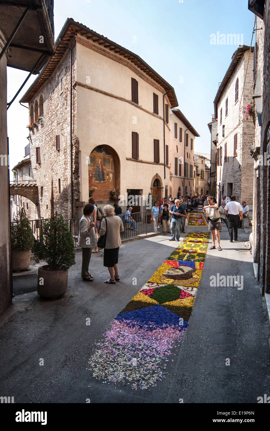 Infiorata event which is held on the occasion of Corpus Christi in ...