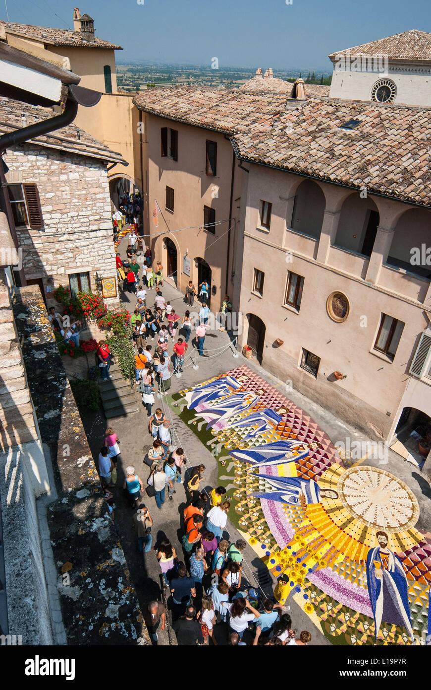 Infiorata event which is held on the occasion of Corpus Christi in ...