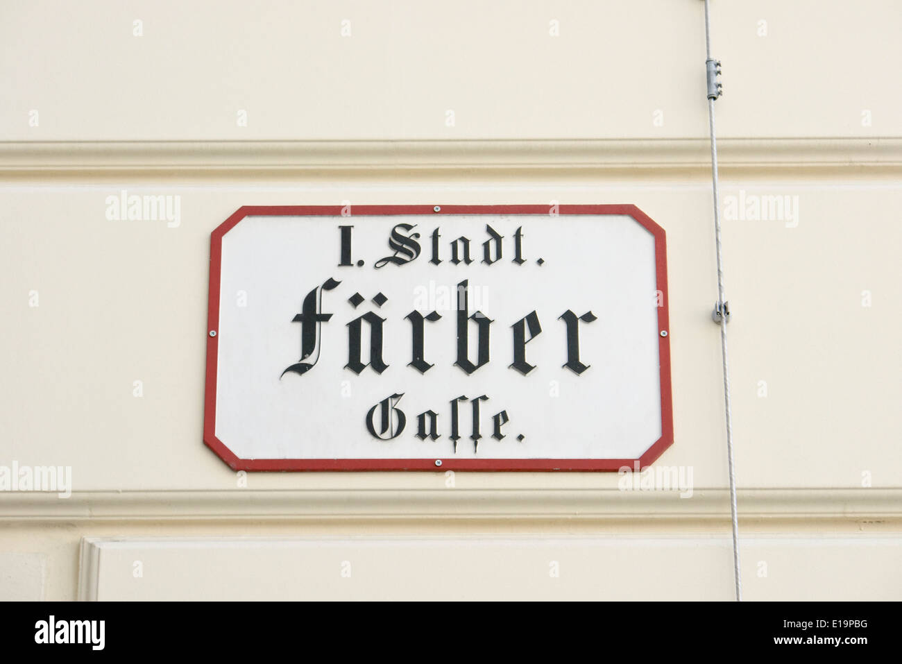 Vienna street sign Stock Photo - Alamy